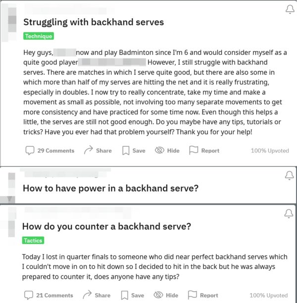 Backhand serve in badminton: Gain the upper hand