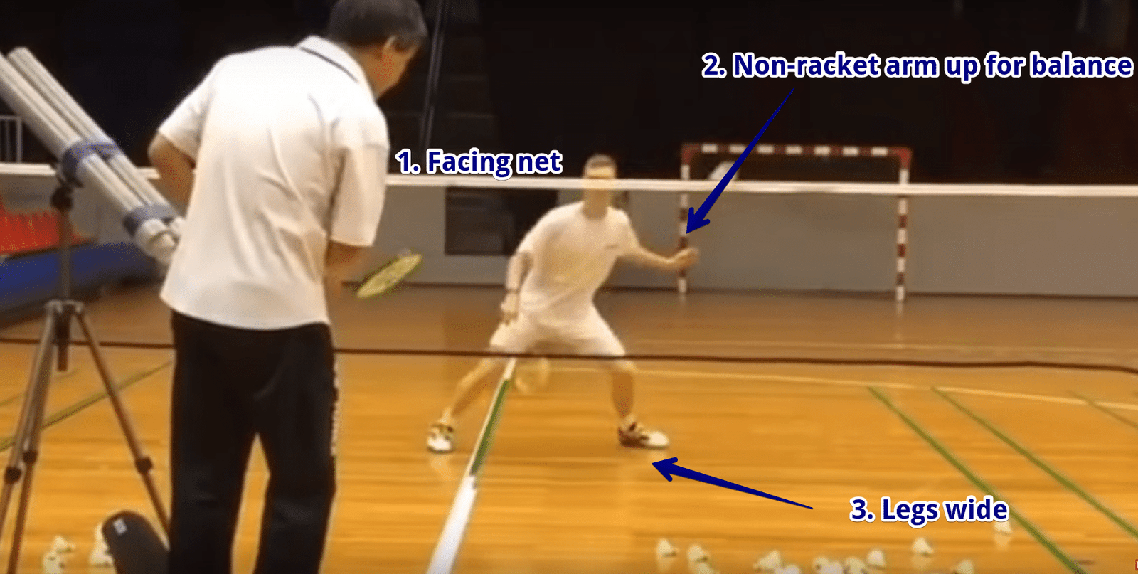 Stance in badminton: ready to strike like a Cobra