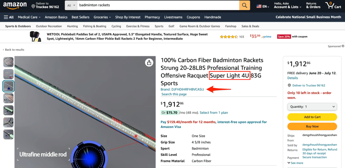 The most expensive badminton racket: who pays $3,999 for this?!